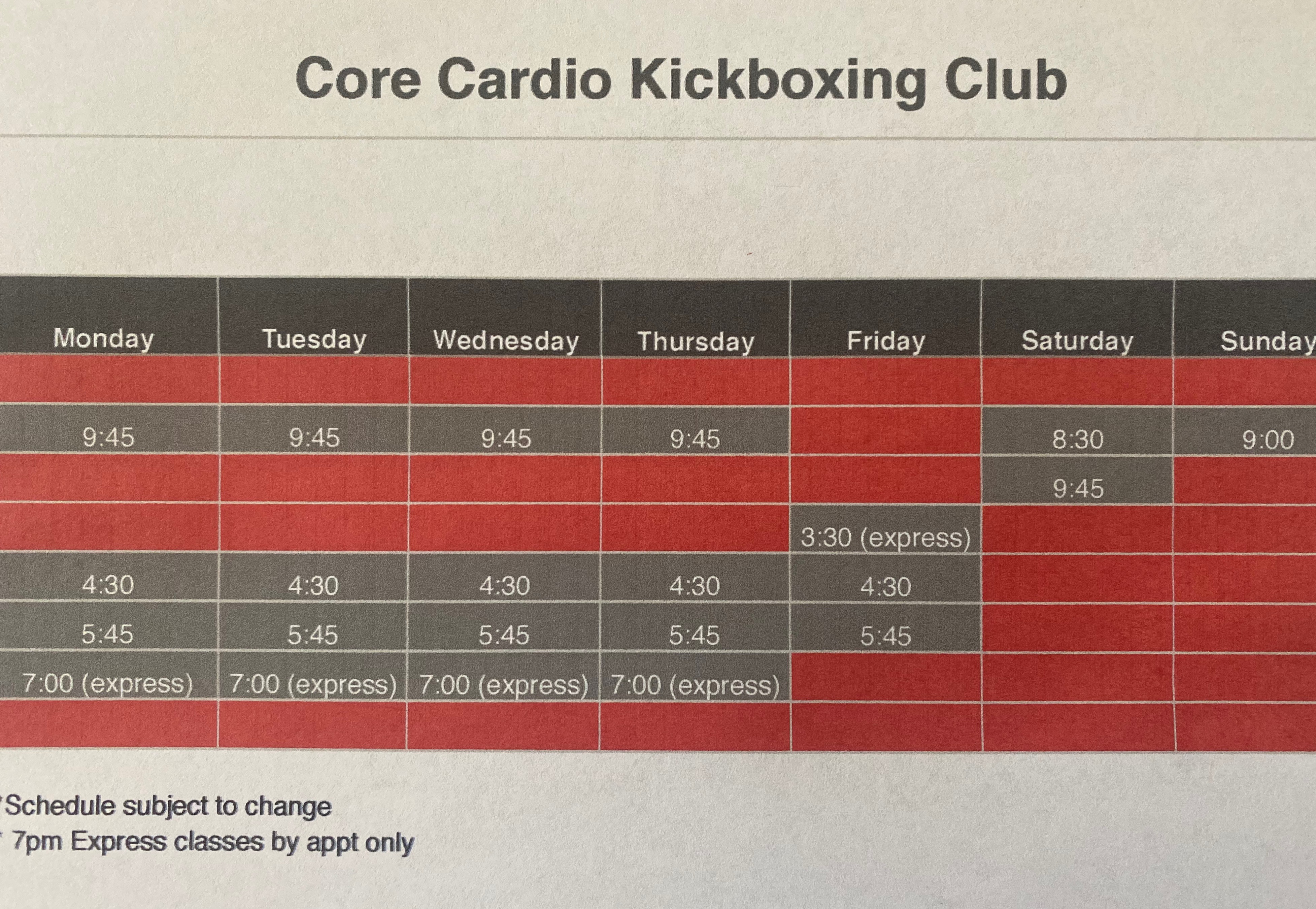 Core Cardio Kickboxing Club – It All Starts Here